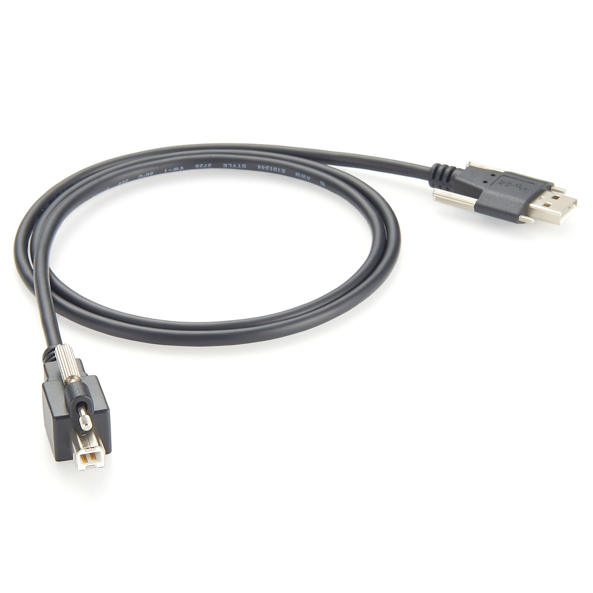 USB-A to USB-B Single Screw Lock Cable – Premier Cable