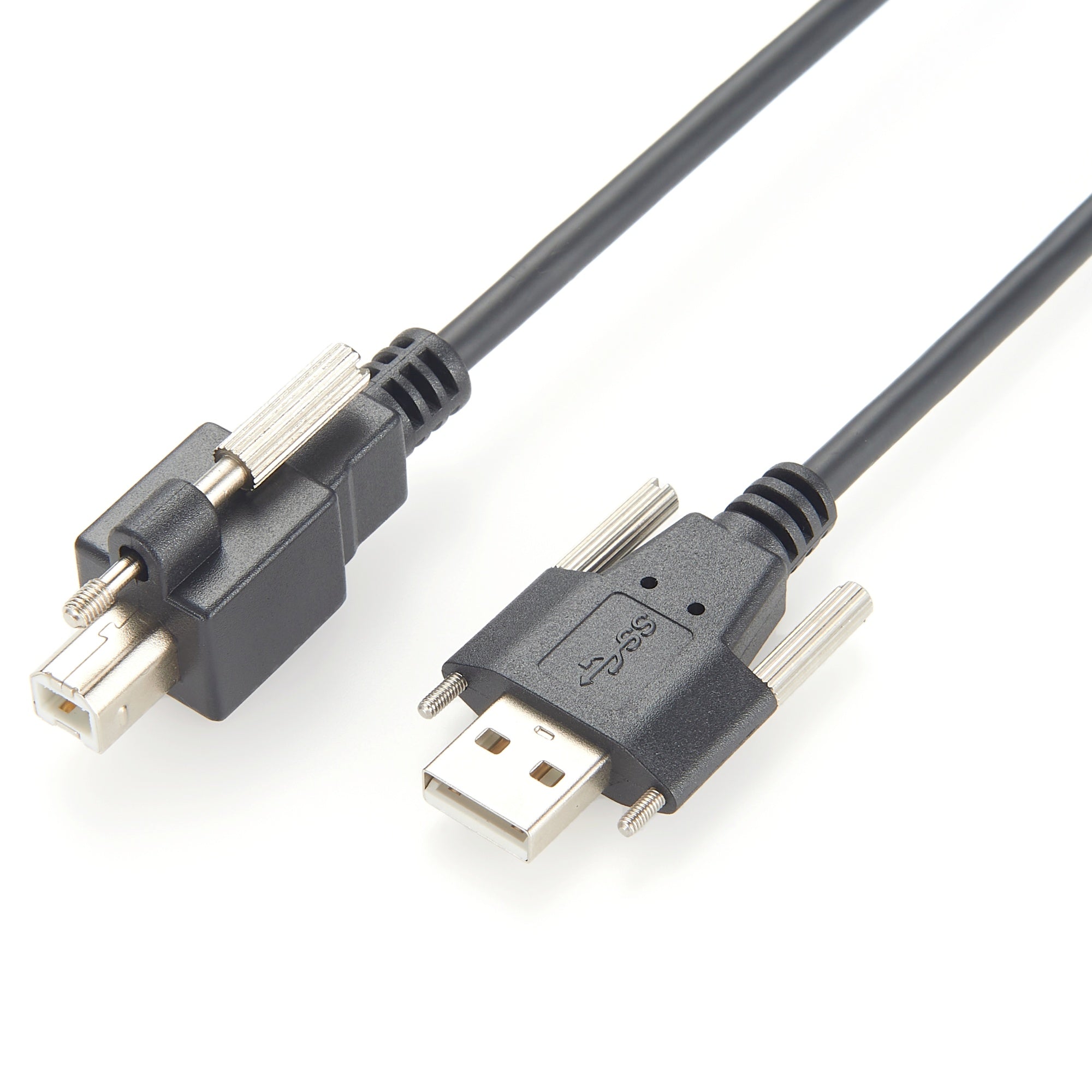 USB-A to USB-B Single Screw Lock Cable – Premier Cable