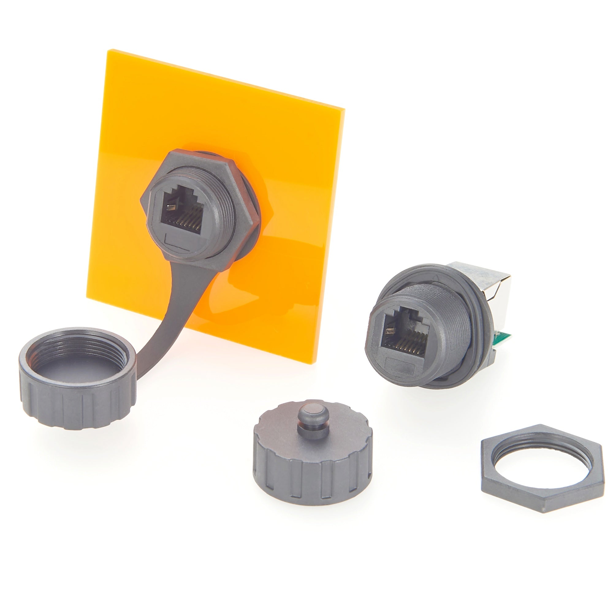 Waterproof RJ12 6P6C Panel Mount Coupler – Premier Cable